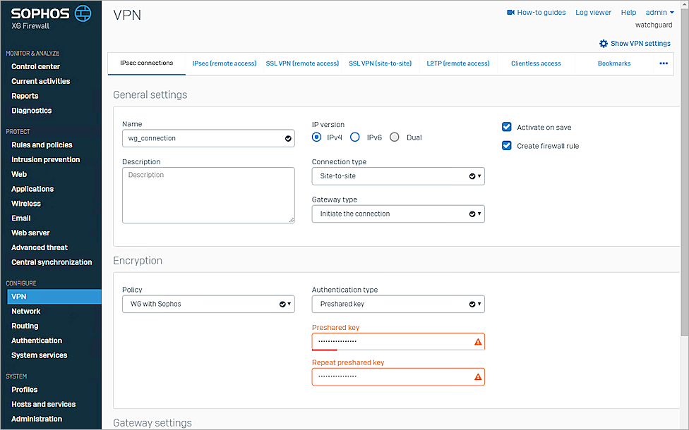 Sophos XG Firewall and Firebox Branch Office VPN Integration Guide